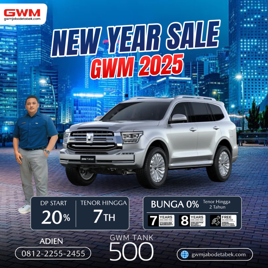 Promo Gwm Tank 500 Spesial Tahun Baru 2025 – GWM JAKARTA | PROMO MOBIL GWM